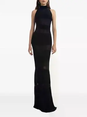 GEMY MAALOUF Halter-neck Maxi Dress - Black