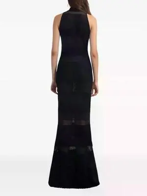 GEMY MAALOUF Halter-neck Maxi Dress - Black