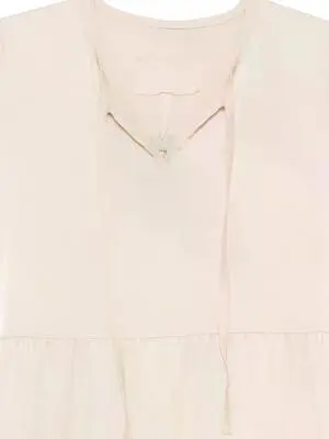 PRIVATE 0204 Tiered Tie Midi Dress - Neutrals