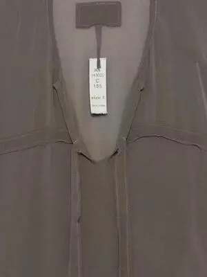 PRIVATE 0204 V-neck Blouse - Grey