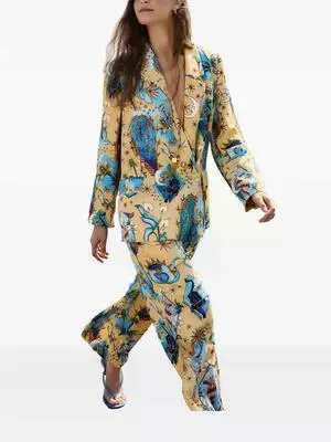 Farm Rio Sand Mystical Wide-leg Trousers