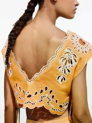 Farm Rio Openwork Top - Orange