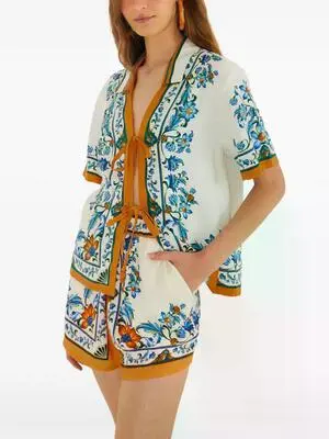 Farm Rio Floral-tile Shorts