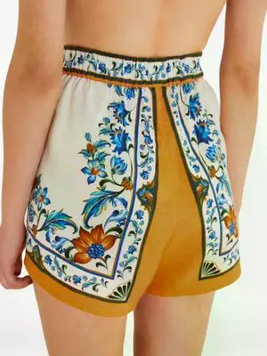 Farm Rio Floral-tile Shorts