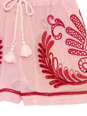 Farm Rio Arabesque Embroidered Shorts