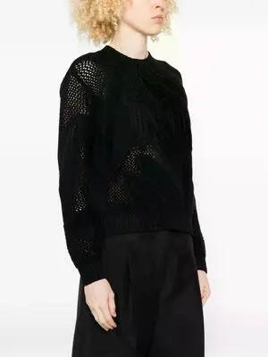 Max Mara Openwork Sweater - Black