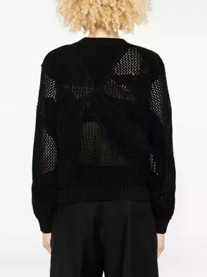 Max Mara Openwork Sweater - Black