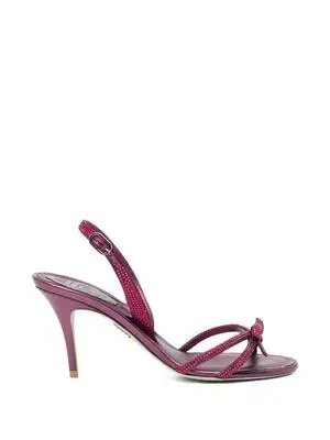 Rene Caovilla Embellished Strappy Sandals - Red