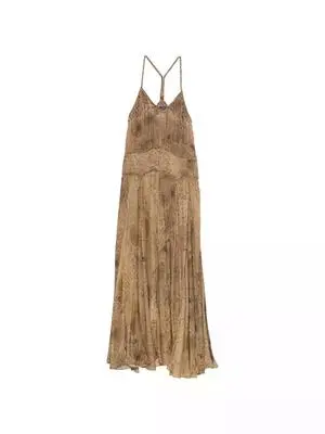 MES DEMOISELLES Snake-print Maxi Dress - Neutrals