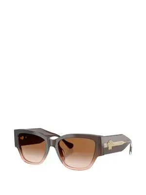 Versace Geometric-frame Sunglasses - Brown