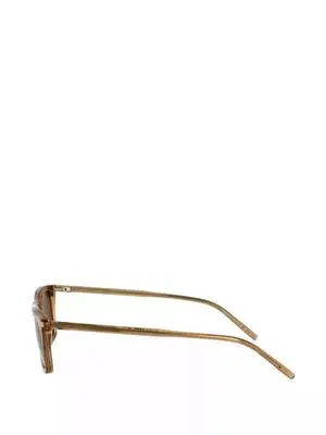 Saint Laurent Rectangle-frame Sunglasses - Neutrals