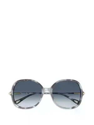 Chloé Logo-detail Sunglasses - Brown