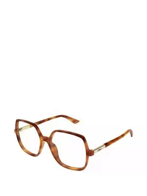 Chloé Logo-detail Glasses - Brown
