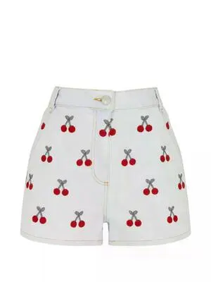 Farm Rio Cherry-print Shorts