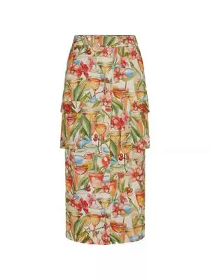 Women's V-Waist Midi Skirts