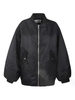 THE FRANKIE SHOP Astra Two Front Pockets Bomber Jacket - Black