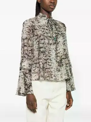Pinko Snakeskin-print Shirt