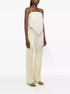 Sea Rafina Fringed Top - Neutrals