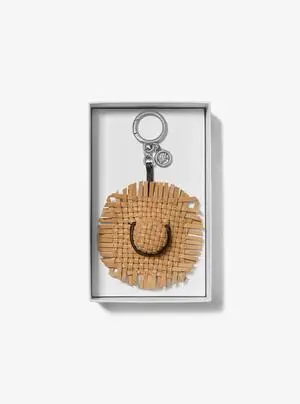 Michael Kors Woven Leather Hat Bag Charm