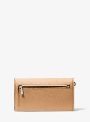 Michael Kors Jet Set Medium Pebbled Leather Convertible Wristlet In By