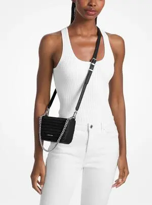 Michael Kors Bryant Small Crocheted Convertible Crossbody Pochette