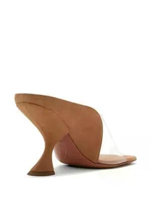 Amina Muaddi 90mm Mackenzie Heeled Mules - White
