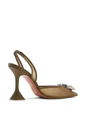 Amina Muaddi 70mm Begum Hells - Green