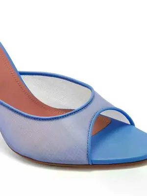 Amina Muaddi 95mm Alexa Heeled Mules - White