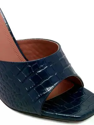 Amina Muaddi 95mm Lupita Heeled Mules - Blue