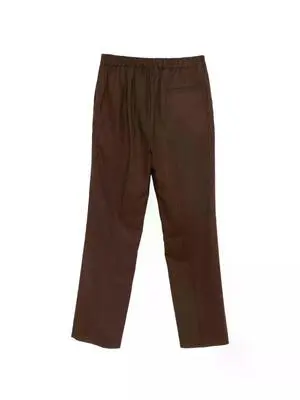 HEVO Buttoned Tailored Trousers - Brown