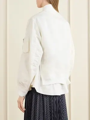 Sacai Padded Twill Bomber Jacket - Neutrals