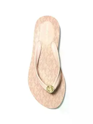 Michael Kors Posie Logo Flip Flops - Pink