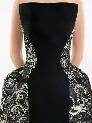 GEMY MAALOUF Strapless Embroidered Maxi Dress