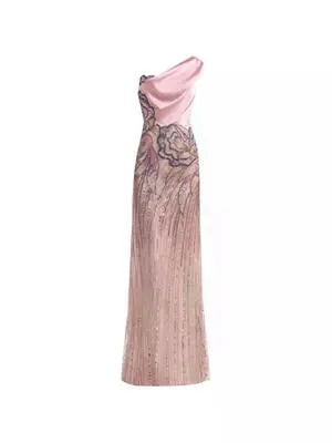 GEMY MAALOUF Embellished One-shoulder Maxi Dress