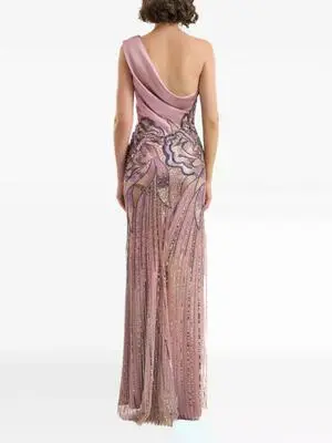 GEMY MAALOUF Embellished One-shoulder Maxi Dress