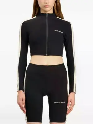 Palm Angels Logo Stripe Sweatshirt - Black
