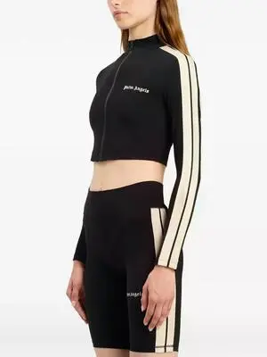 Palm Angels Logo Stripe Sweatshirt - Black