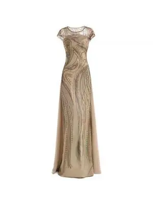 GEMY MAALOUF Beaded Embroidered Maxi Dress