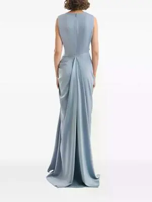 GEMY MAALOUF Draped Maxi Dress - Blue