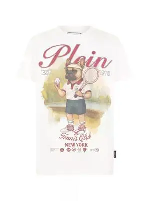 Philipp Plein Round Neck Graphic T-shirt - White