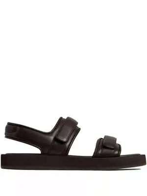 12 STOREEZ Slingback Leather Sandals - Brown