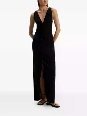 12 STOREEZ Buttoned Maxi Dress - Black