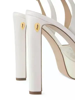 Jennifer Chamandi Antonio Crystal-embellished Sandals - White