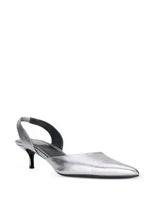 Staud Sebastian Slingback Pumps - Silver