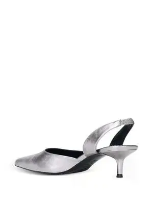 Staud Sebastian Slingback Pumps - Silver