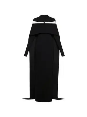 CHATS BY C.DAM Long-sleeved Maxi Dress - Black