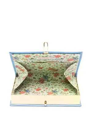 OLYMPIA LE-TAN Les Inséparables Parables Embroidered Clutch - Blue