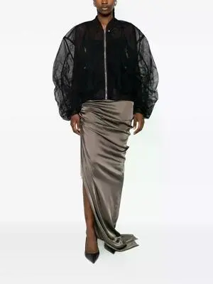 Rick Owens Sheer Zip-up Jacket - Black