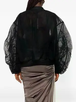 Rick Owens Sheer Zip-up Jacket - Black