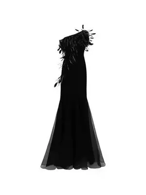Gemy Maalouf Feathered Dresses